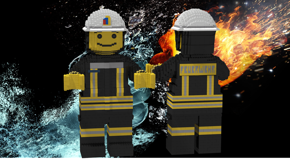 LEGO MOC Maxifigure German Firefighter (Deutsche Feuerwehr Figur) by ...