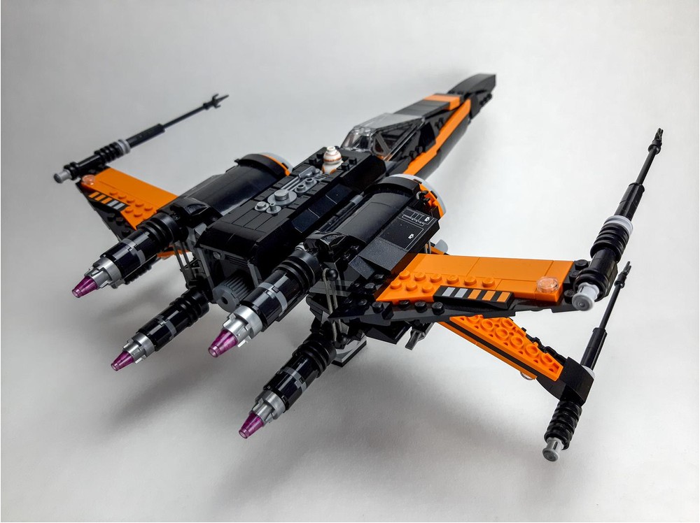 LEGO MOC 75102 Poe Dameron's x wing T70 Accuracy mod (S-Foils ...