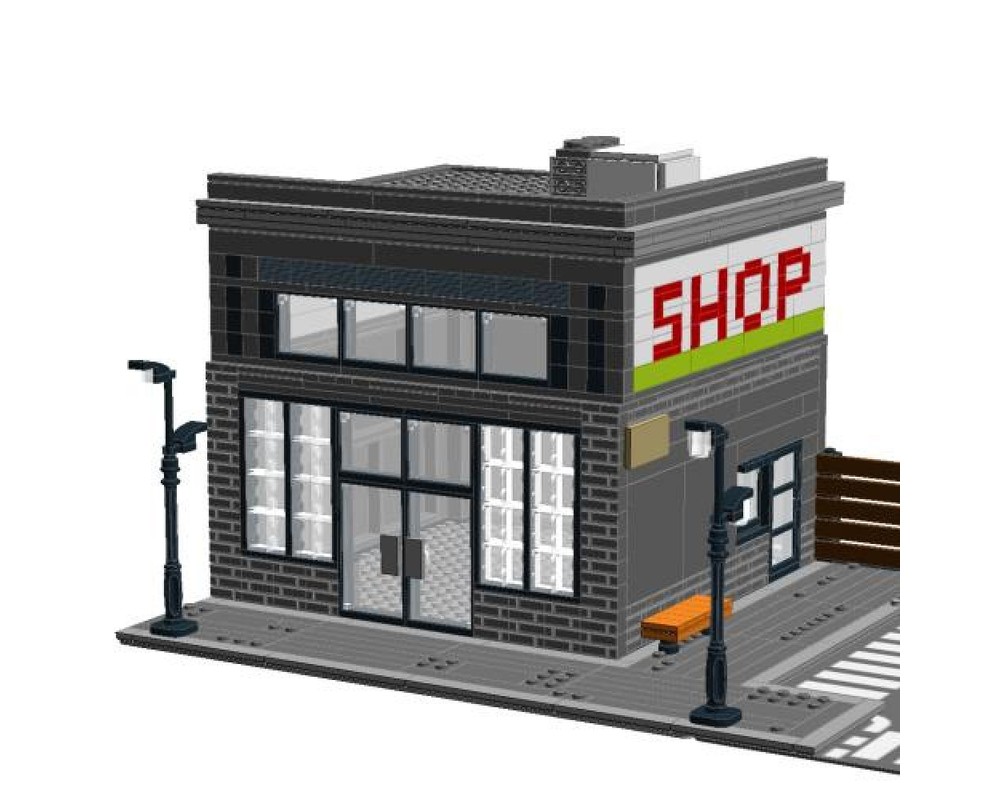 LEGO MOC modular street shop and parking by Keep On Bricking ...