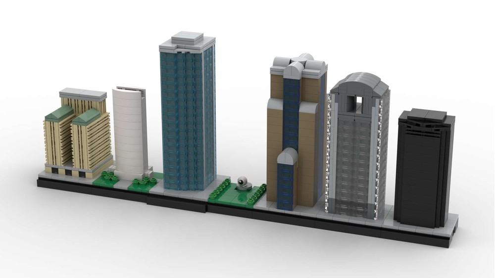 LEGO MOC Dallas Texas Modular Skyline by GreatToBeGary | Rebrickable ...