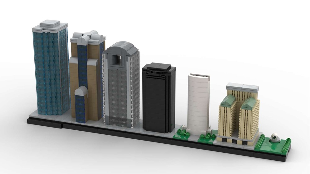 LEGO MOC Dallas Texas Modular Skyline by GreatToBeGary | Rebrickable ...