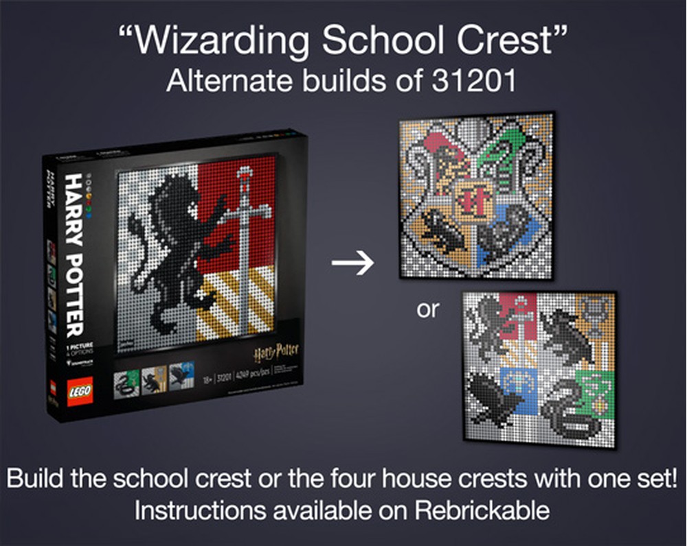 LEGO MOC-63812 Wizarding School Crest by KingsKnight | Rebrickable ...