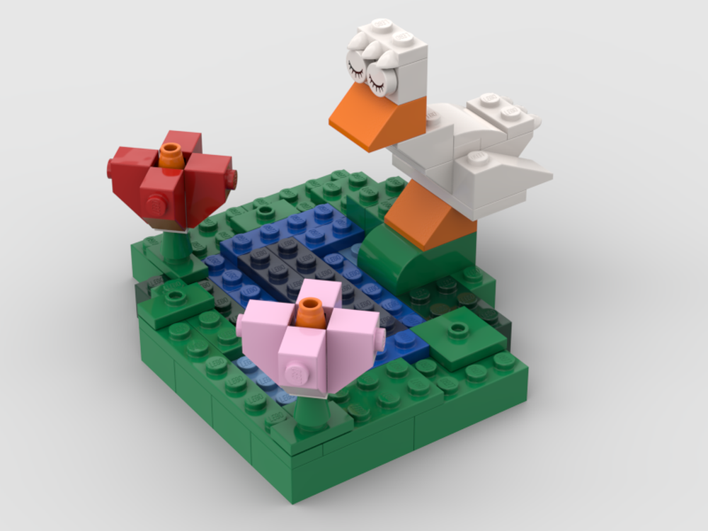 LEGO MOC Duck on a pond by Bauzival | Rebrickable - Build with LEGO