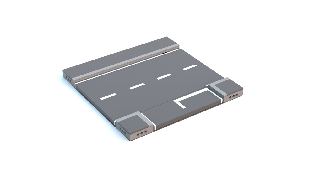 LEGO MOC Road_t-junction section 32x32 by tremo77 | Rebrickable - Build ...