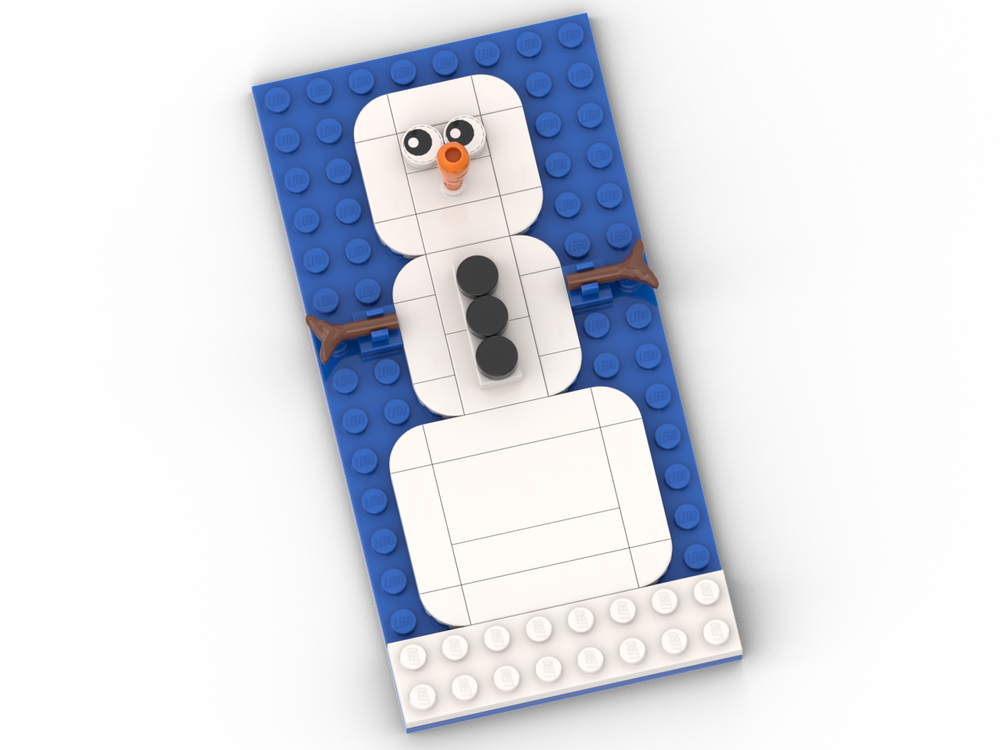 Lego Moc Snowman Mosaic Brick Sketch By 2in1 Rebrickable Build