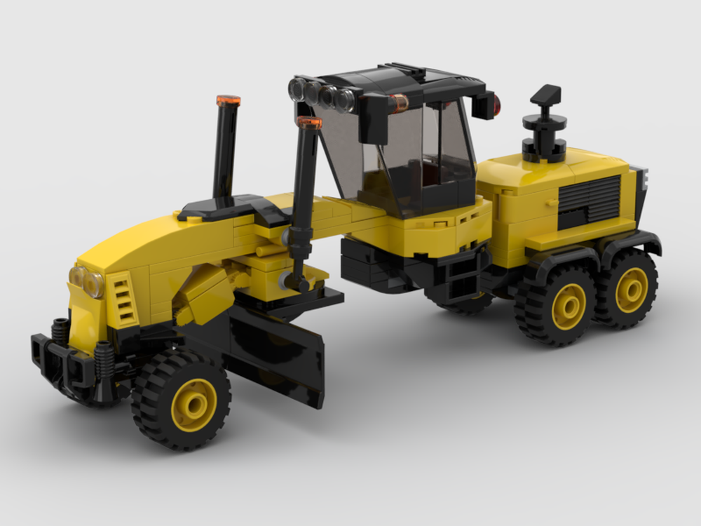 LEGO MOC Motor Grader by HaulingBricks | Rebrickable - Build with LEGO