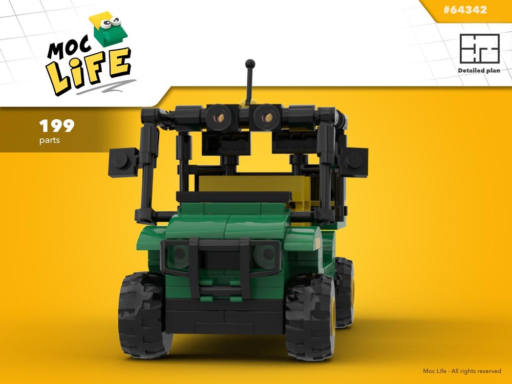 Lego Moc John Deere Gator 4 Seats By Moclife Rebrickable Build With
