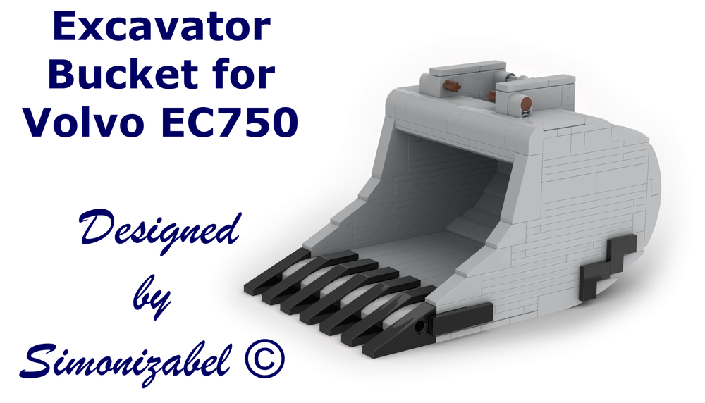 LEGO MOC Volvo excavator Bucket EC750 by Simizabel | Rebrickable ...