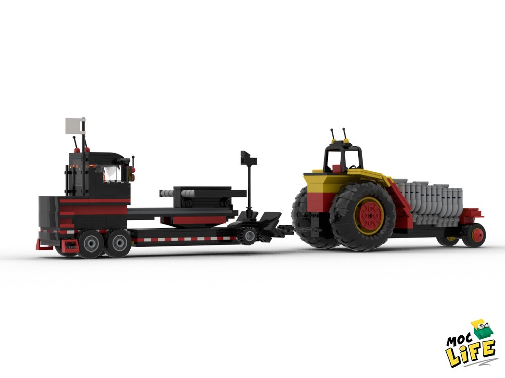 LEGO MOC Pulling tractor with sled by MocLife | Rebrickable - Build ...