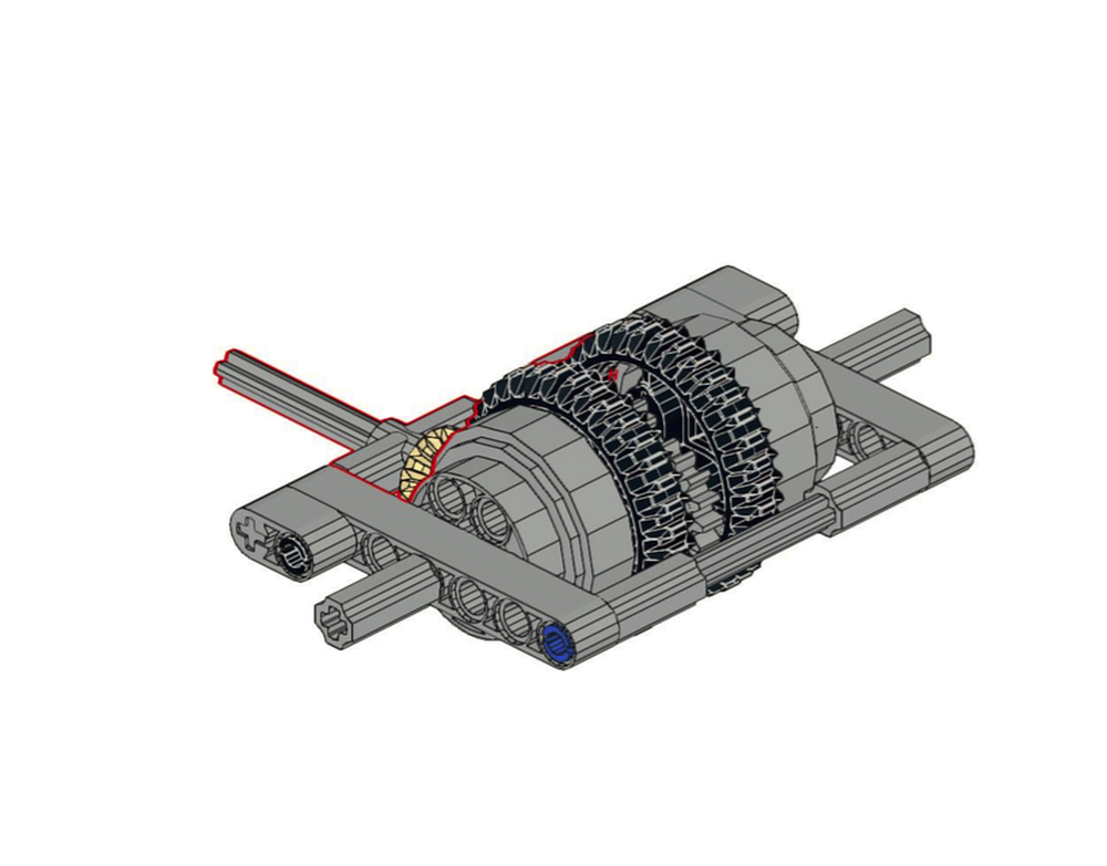 LEGO MOC Spur gear differential mod by Bricklab2006 | Rebrickable ...