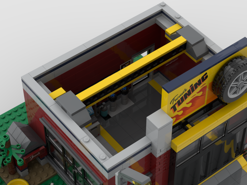 LEGO MOC Modular Tuning Workshop by KTBrickworks | Rebrickable - Build ...