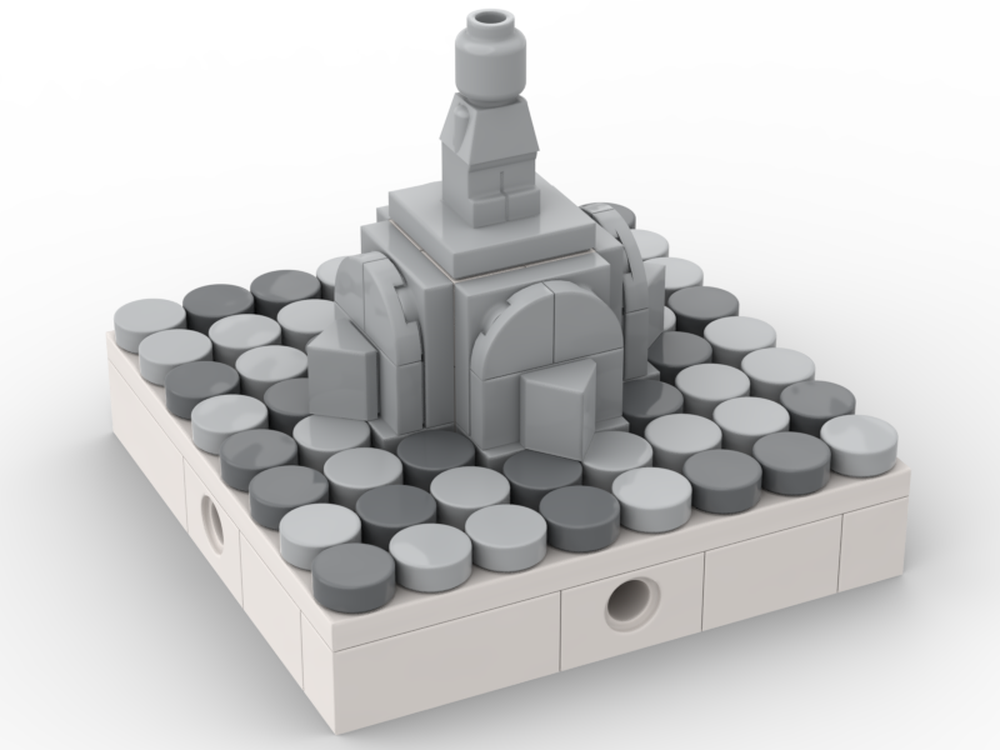 Lego Moc Winter Village Statue By Serenity Rebrickable Build With Lego