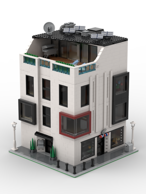 LEGO MOC Modular Modern Corner Building by Chricki | Rebrickable ...
