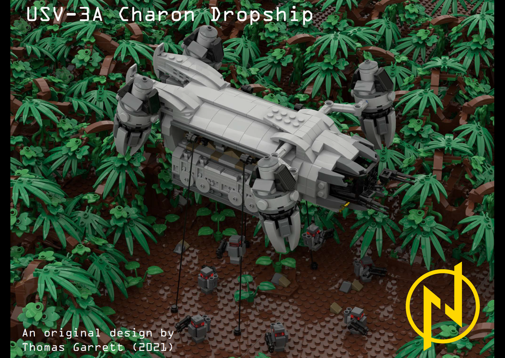 LEGO MOC USV-3A Charon Dropship by Nosspott | Rebrickable - Build with LEGO