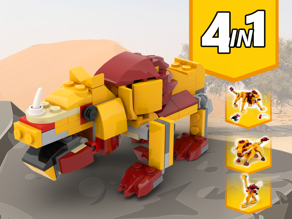 Lego Moc 31112 Rhino Alternative Build By Gabizon Rebrickable Build