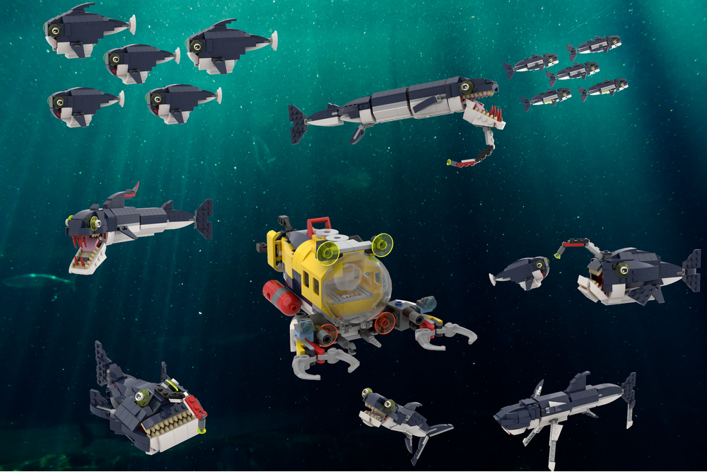 LEGO MOC Submarine 31088 + 31090 2 to 1 by Janik | Rebrickable - Build ...