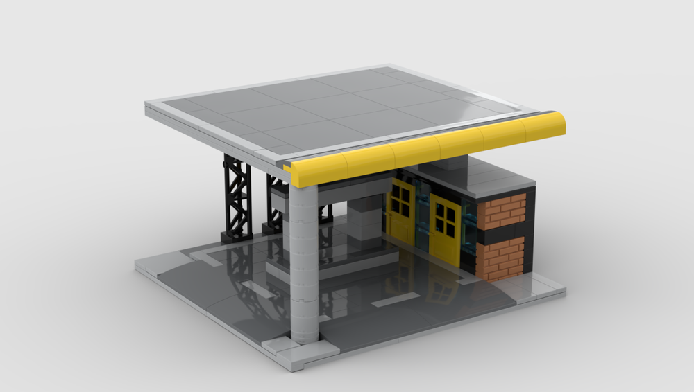 LEGO MOC Petrol Station by brickster2310 | Rebrickable - Build with LEGO