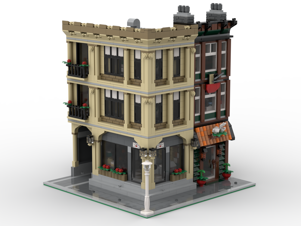 LEGO MOC Town Square Corner by Brick Artisan | Rebrickable - Build with ...