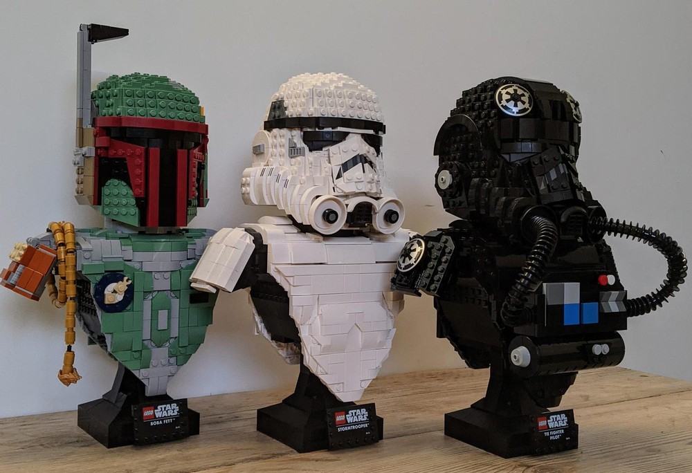 LEGO MOC Lego Bust Collection (Bounty Hunter, Trooper and Pilot) by ...