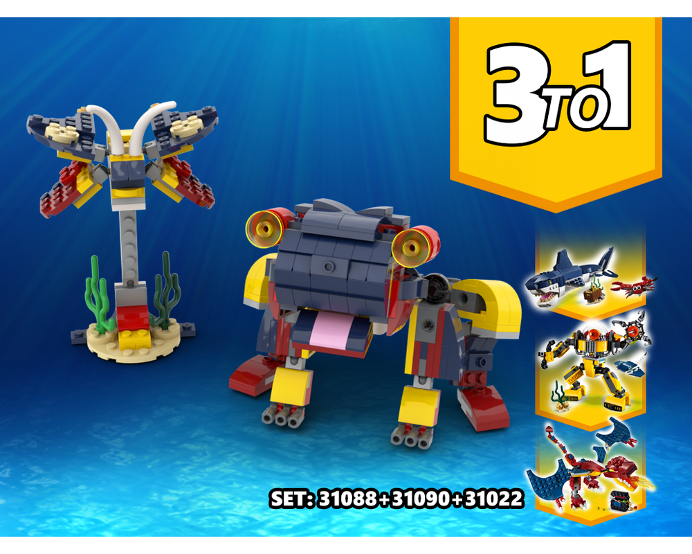 LEGO MOC 3 TO 1 Frog and moth Alternative Build | Build from set 31090 ...
