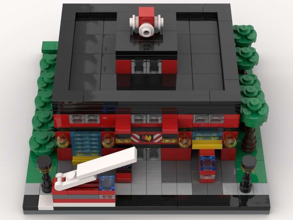 LEGO MOC Modular Fire Station #1 by meregt | Rebrickable - Build with LEGO