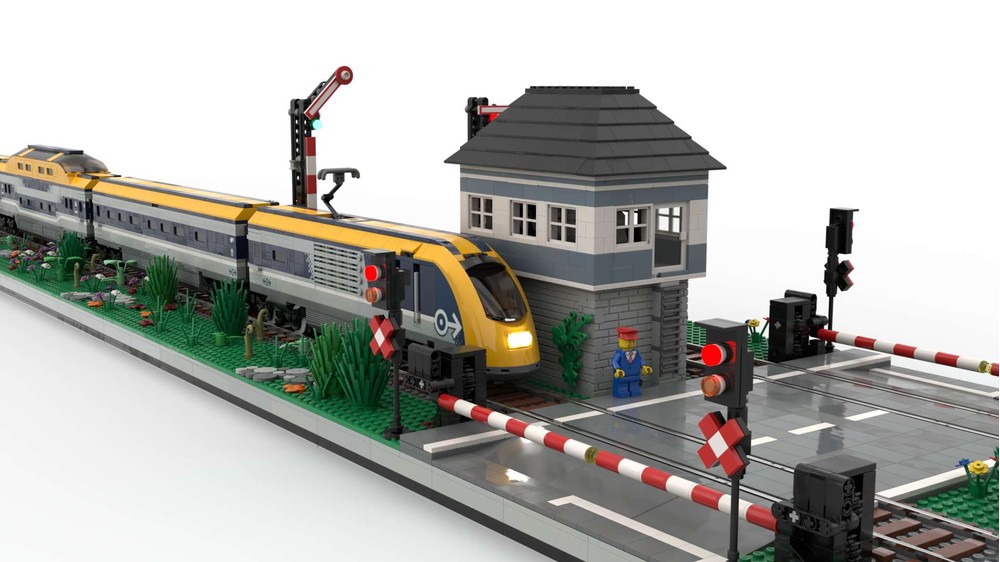 LEGO MOC Motorized train level crossing by Kexy1984 | Rebrickable ...