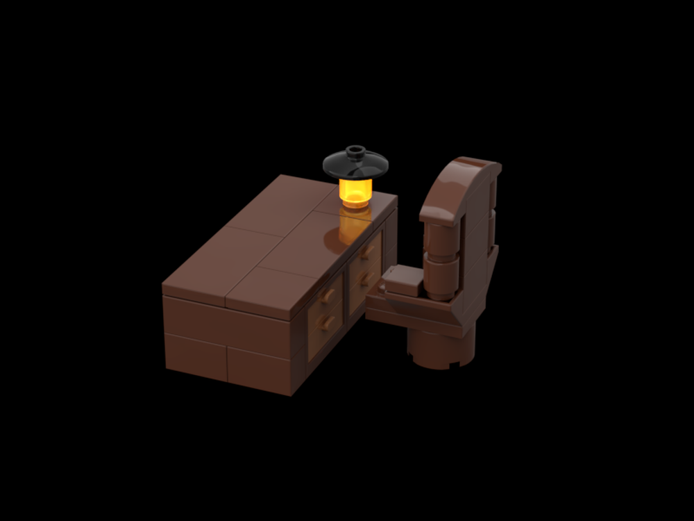 LEGO MOC Chair and Desk by Asher_Koh | Rebrickable - Build with LEGO