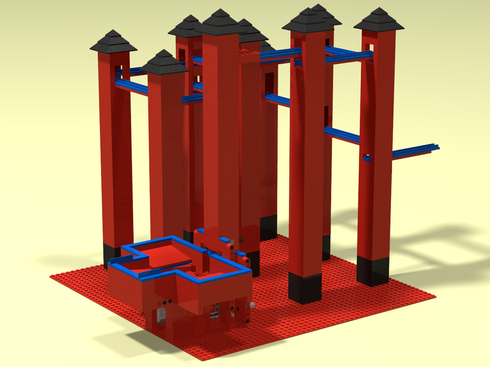 Lego Moc Gbc Pump And Ramps By 9vsystem Rebrickable Build With Lego