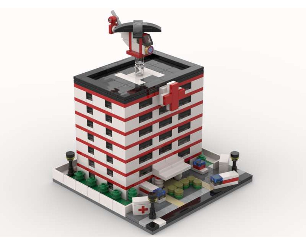 LEGO MOC Modular Hospital #1 by meregt | Rebrickable - Build with LEGO
