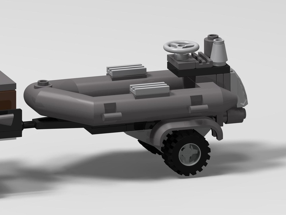 LEGO MOC Boat Trailer for Armed Pick-Up by R00T5 | Rebrickable - Build ...