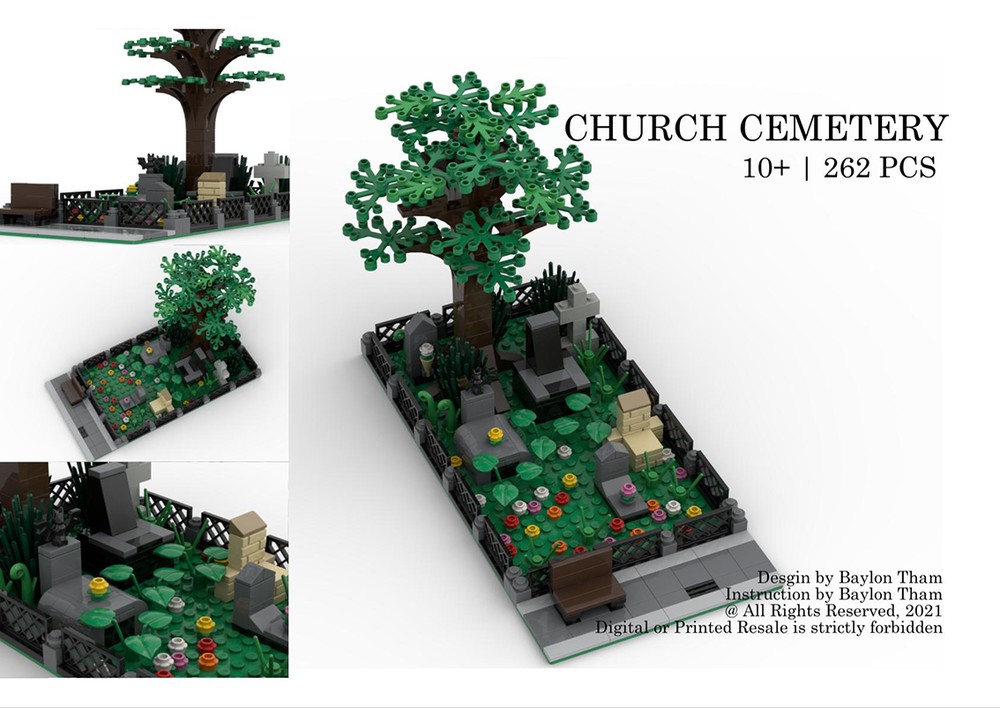 LEGO MOC CHURCH CEMETERY by Baylon0613 | Rebrickable - Build with LEGO