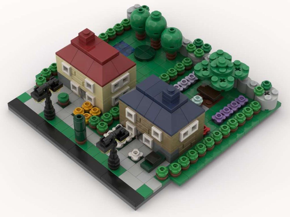 LEGO MOC Modular Family Houses (2 on 1 plate, simple) #1 by meregt ...