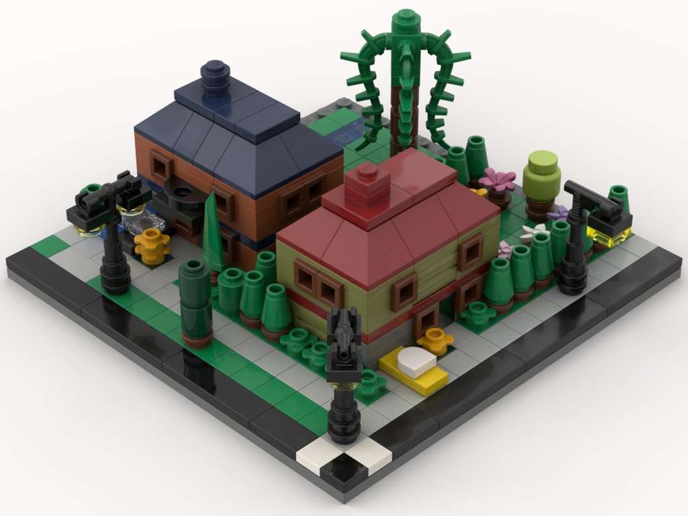 LEGO MOC Modular Family Houses (2 on 1 plate, corner) #2 by meregt ...