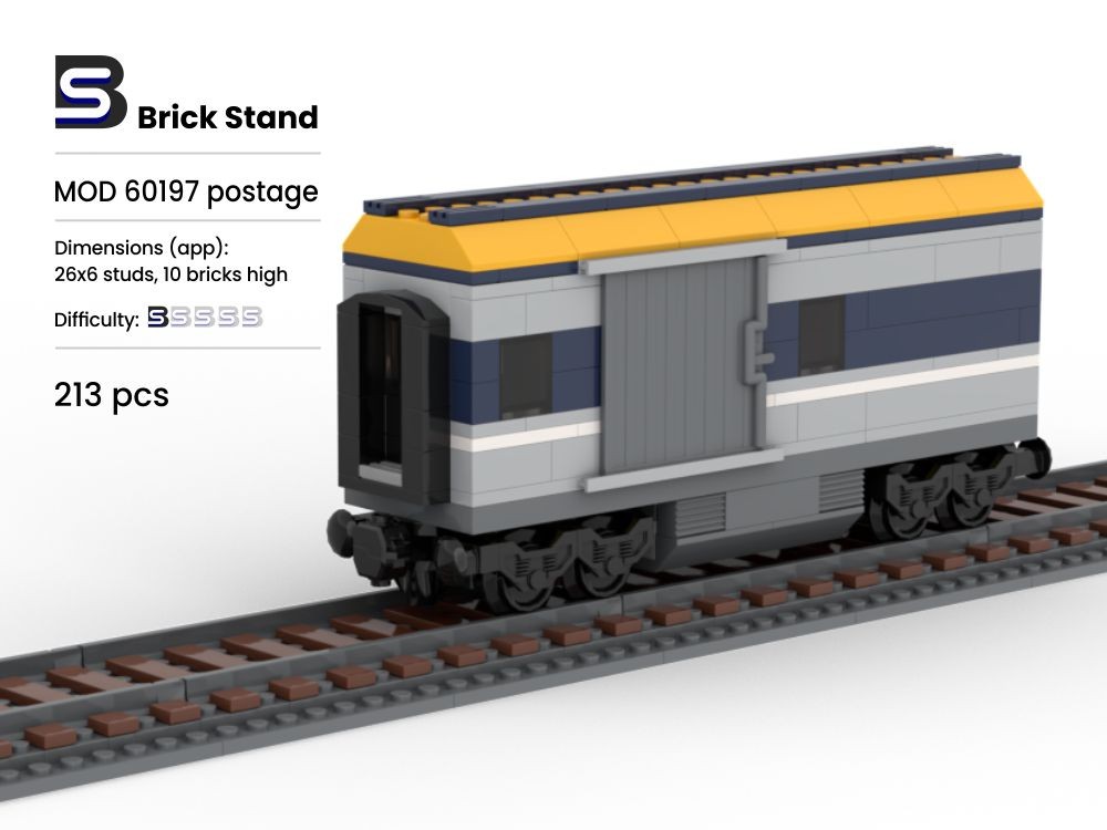 LEGO MOC Postage wagon for 60197 Passenger Train by brickstand ...