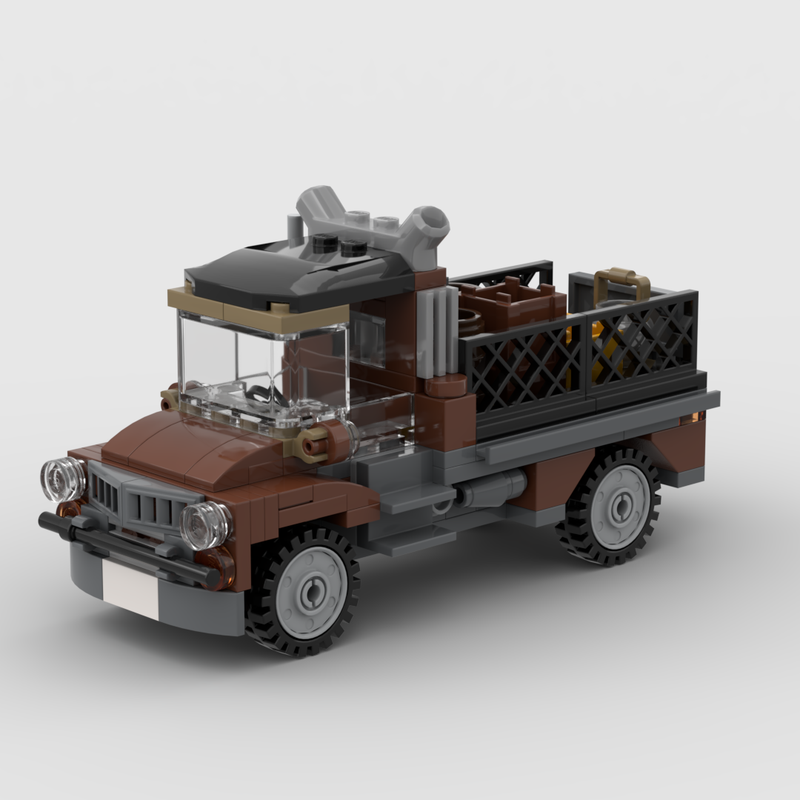 LEGO MOC Old Flatbed Truck by Druuba | Rebrickable - Build with LEGO