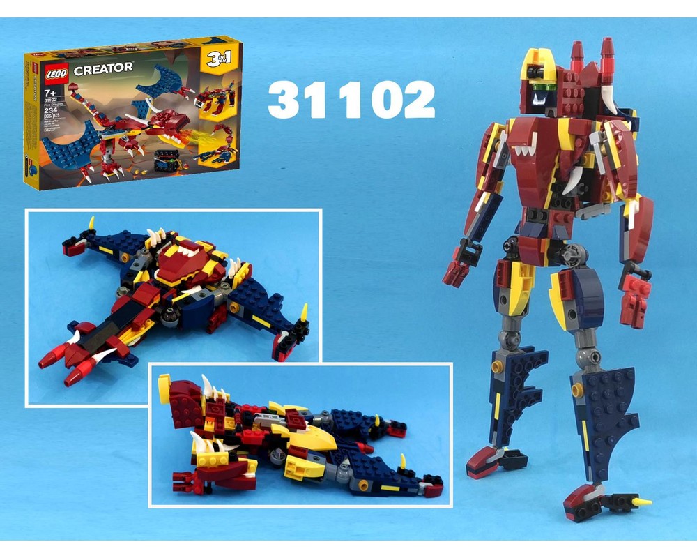 LEGO MOC Transformer Triple Changer Dragonica from LEGO Creator 31102 ...