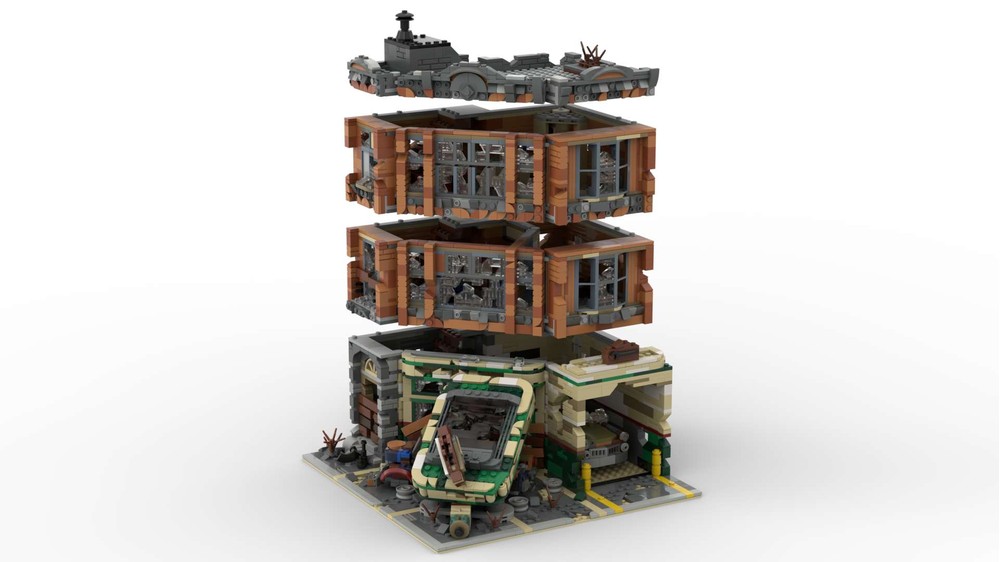 LEGO MOC Corner Garage - Apocalypse Version by SugarBricks ...