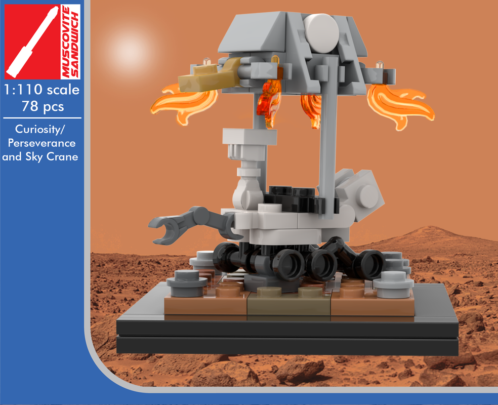 LEGO MOC Curiosity/ Perseverance rover + Sky Crane [1:110 scale] by ...
