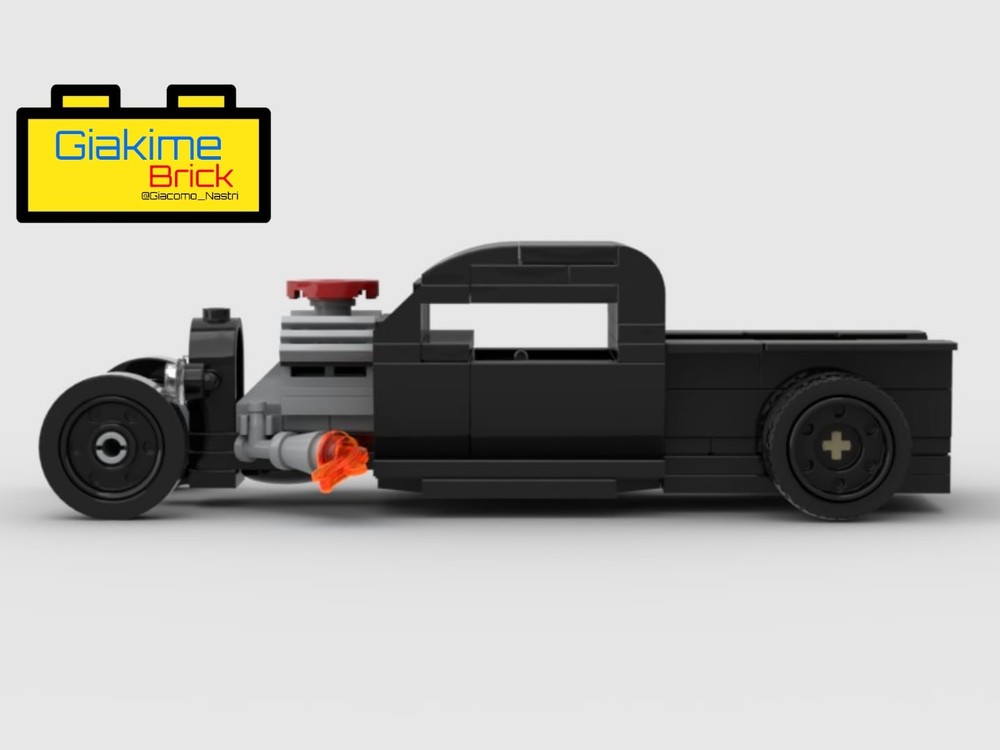 Lego Moc Pickup Rat Rod By Giakime Brick Rebrickable Build With Lego