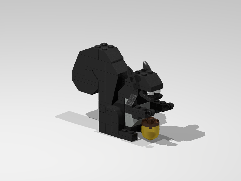 LEGO MOC Black Squirrel by Andronox | Rebrickable - Build with LEGO