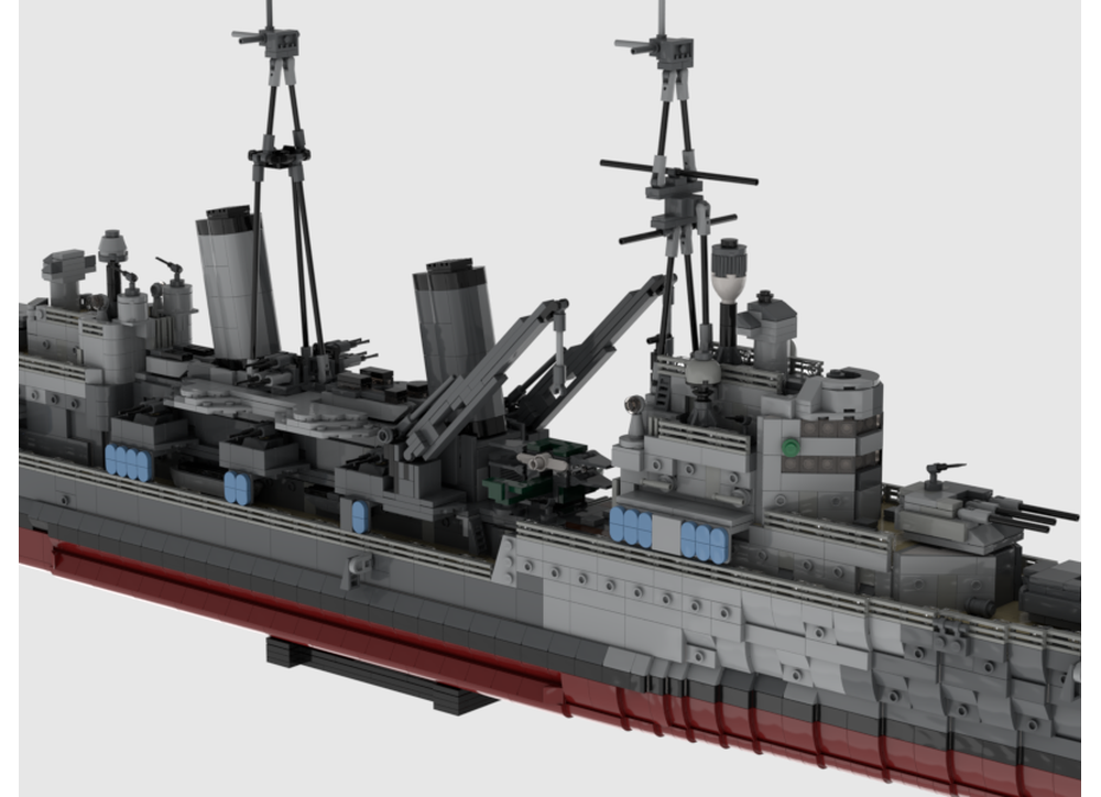 LEGO MOC HMS Belfast 1939 Refit WW2 by onebrickatatime | Rebrickable ...