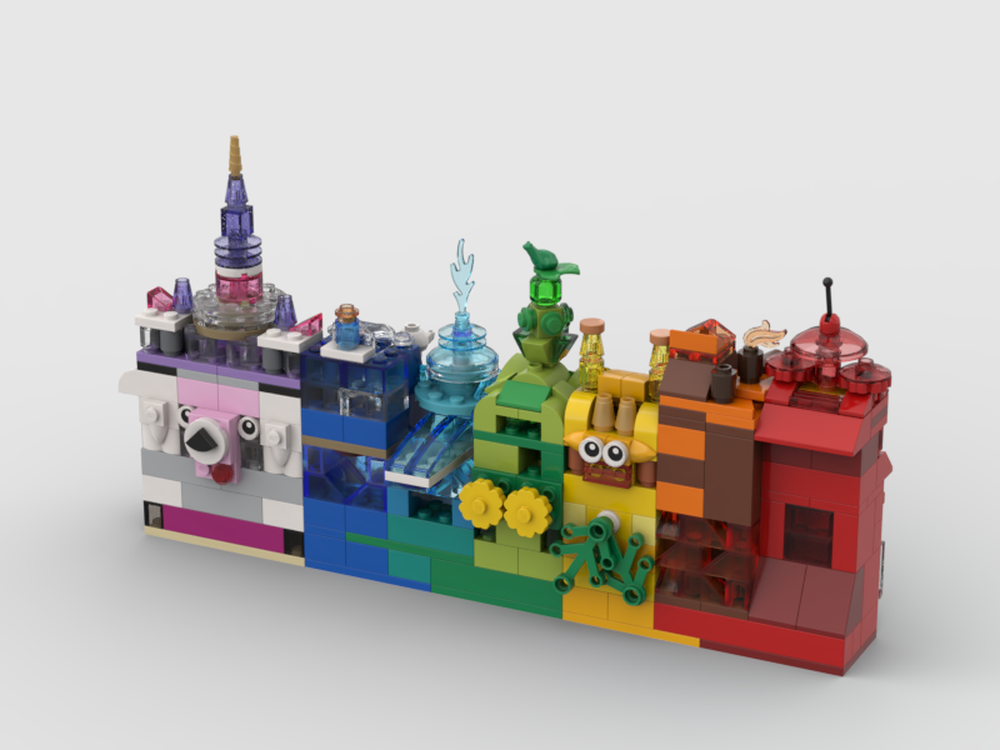 LEGO MOC 11013 Rainbow houses by Lenarex | Rebrickable - Build with LEGO