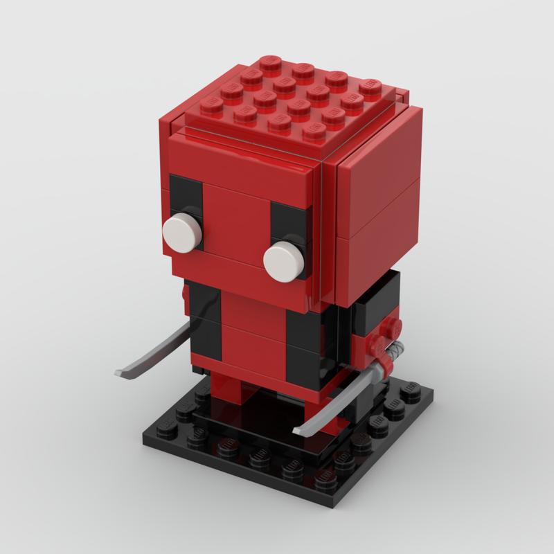LEGO MOC BrickHeadz Deadpool by legoheroez | Rebrickable - Build with LEGO