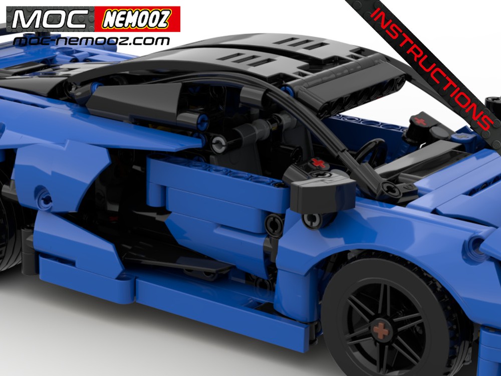 LEGO MOC Corvette c8 blue by MOC NEMOOZ | Rebrickable - Build with LEGO