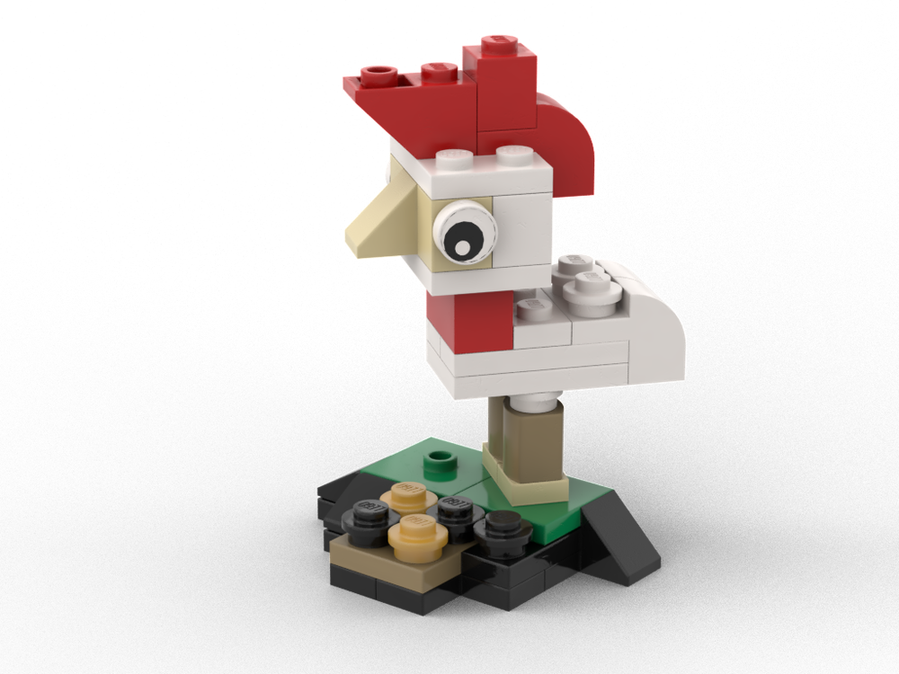 LEGO MOC Rooster (30573) by BriXperiMent | Rebrickable - Build with LEGO