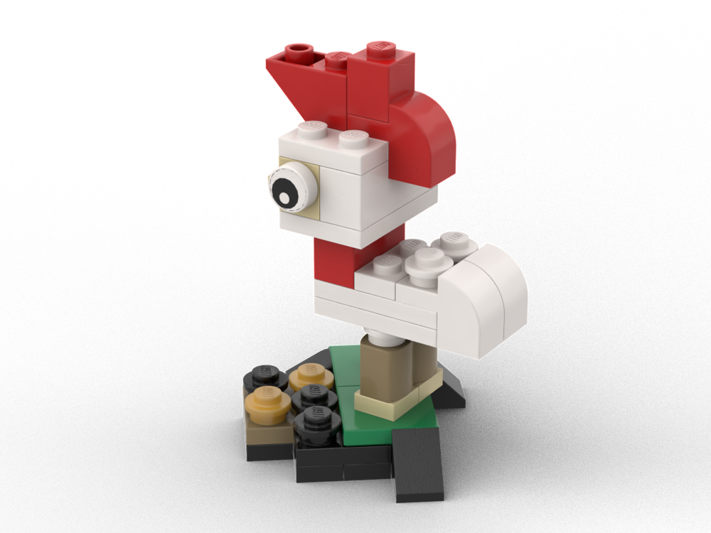 LEGO MOC Rooster (30573) by BriXperiMent | Rebrickable - Build with LEGO
