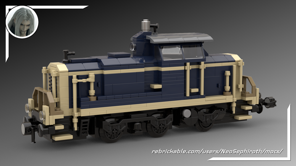 LEGO MOC V60 German Shunter Locomotive "dark blue - tan" version by ...