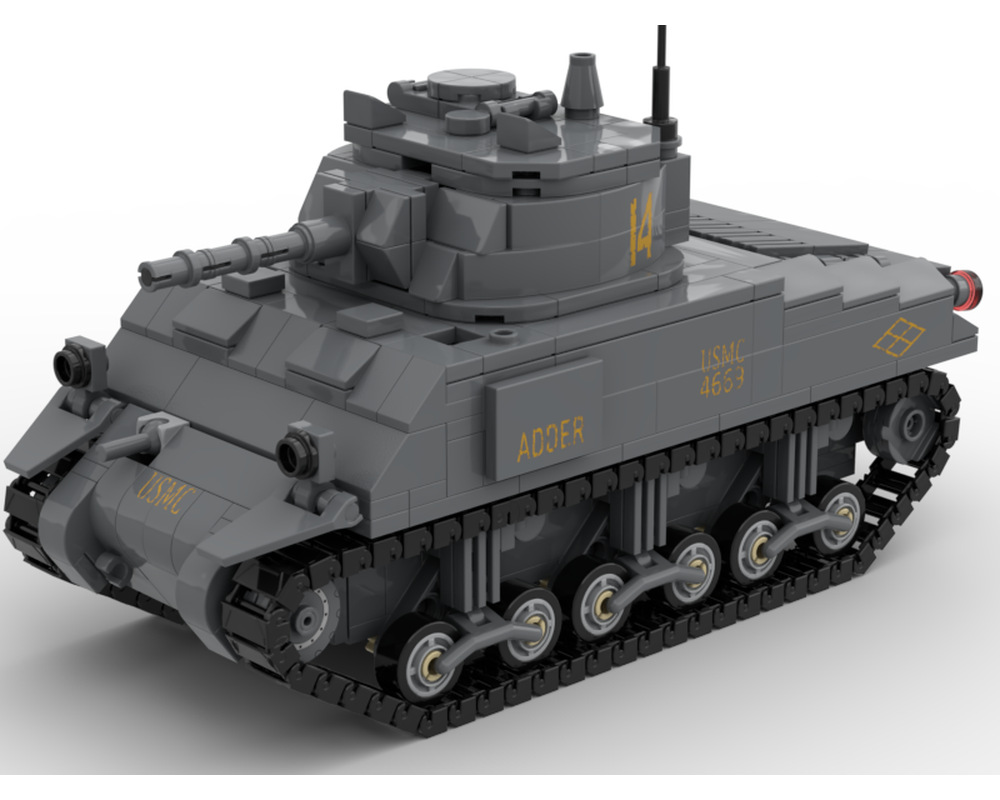LEGO MOC M4A2 Sherman tank by gunsofbrickston | Rebrickable - Build ...