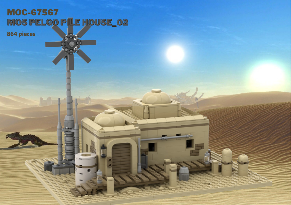 LEGO MOC Mos Pelgo - Pile House 02 by snotwars | Rebrickable - Build ...