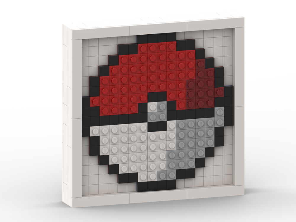 LEGO MOC Pixel Pokeball by ZTBricks | Rebrickable - Build with LEGO